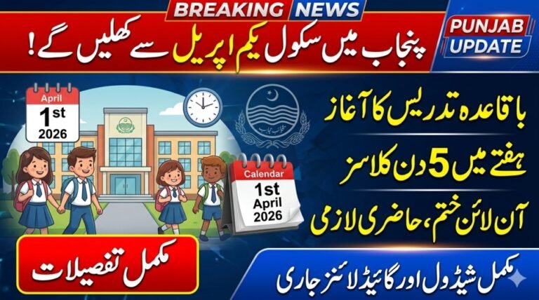 Today Update: When Are Punjab Schools Reopening in 2026? Full-Time ...